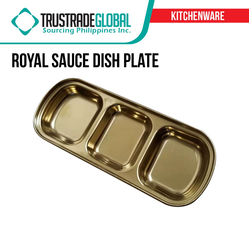 Royal Sauce Dish Plate/Gold&Stainless Royal Dish Plate | Shopee Philippines