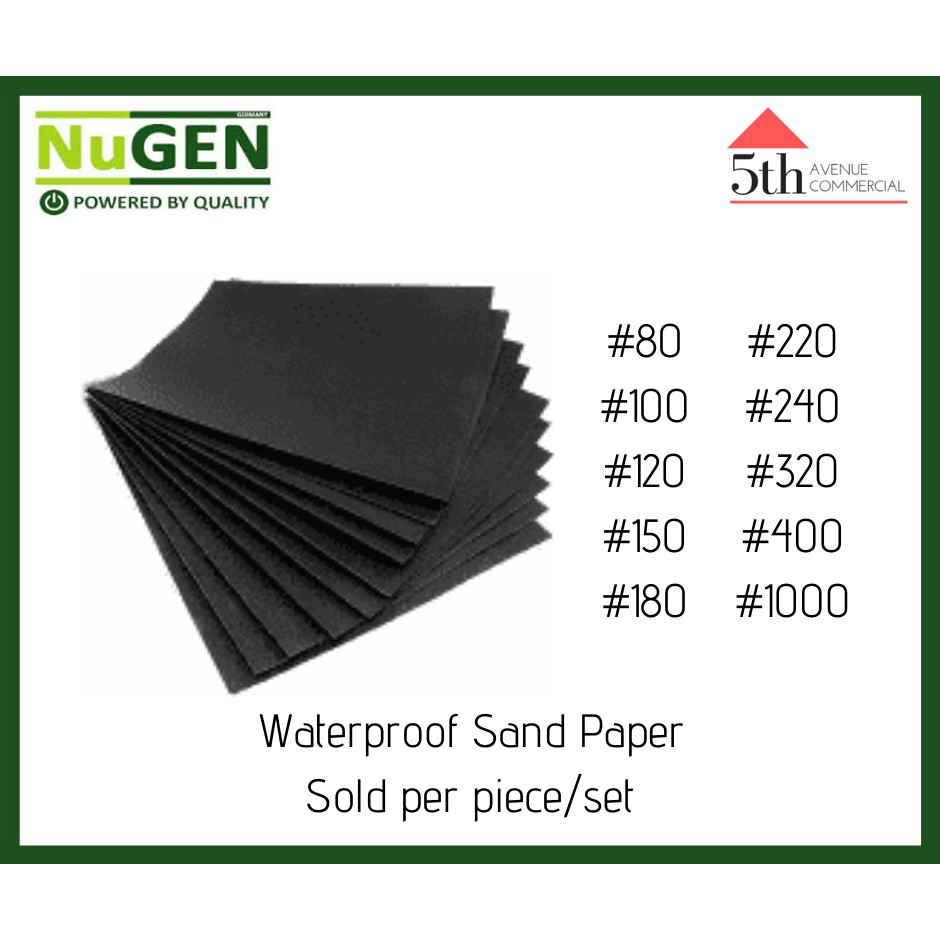 Champ/NuGen Waterproof Sandpaper (Grit #60 #80 #100 #120 #150 #180 #220 ...