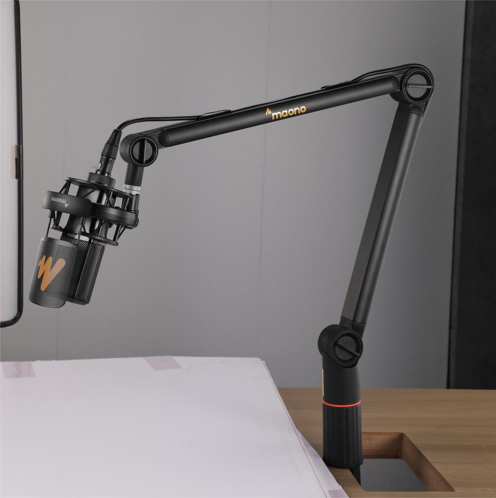 Maono BA91 Microphone Boom Arm Stand Microphone Suspension Boom Scissor ...