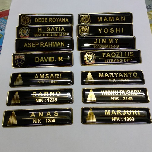 Nameplate Name Chest Name Tag Brass Plate Resin Nameplate Gold Costum ...