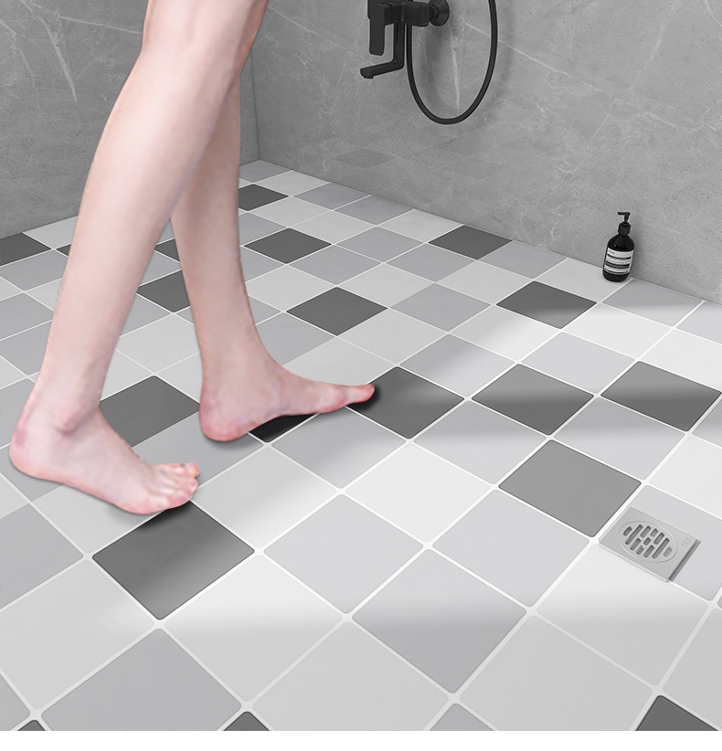 Floor sticker/self adhesive kitchen bathroom wallpaper/waterproof wear ...