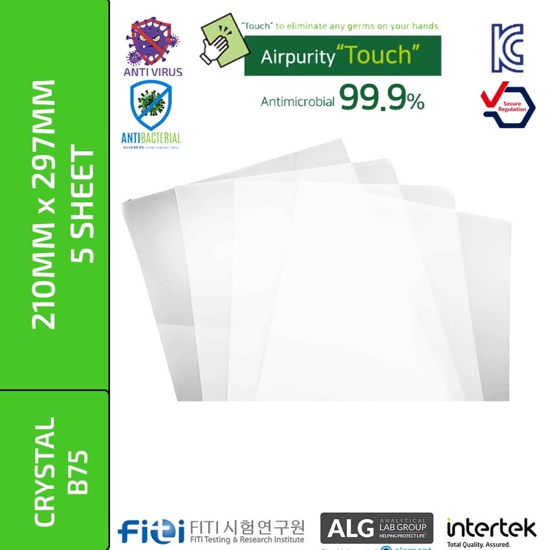 Airpurity - Transparent Anti-Bacterial & Virus Sticker B75 Type 5 ...