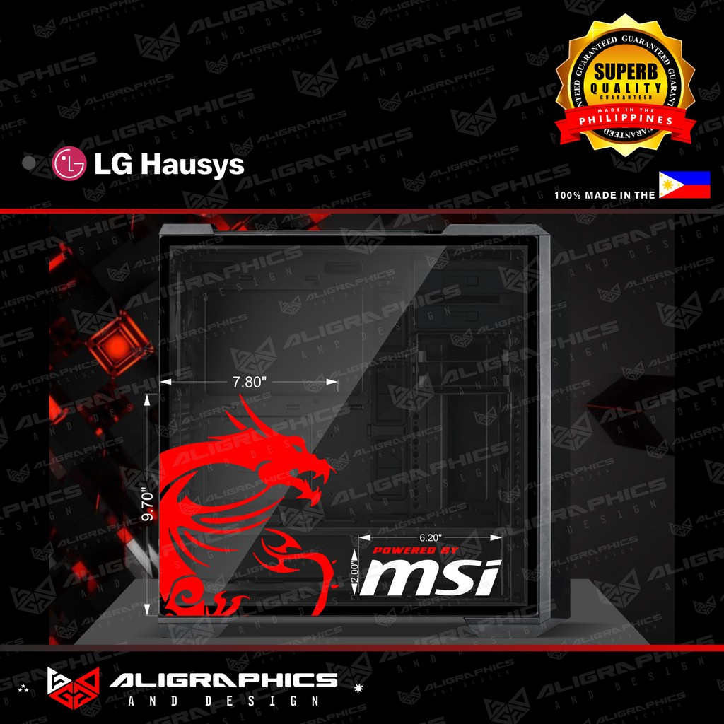 MSI pc case stickers and design | Shopee Philippines