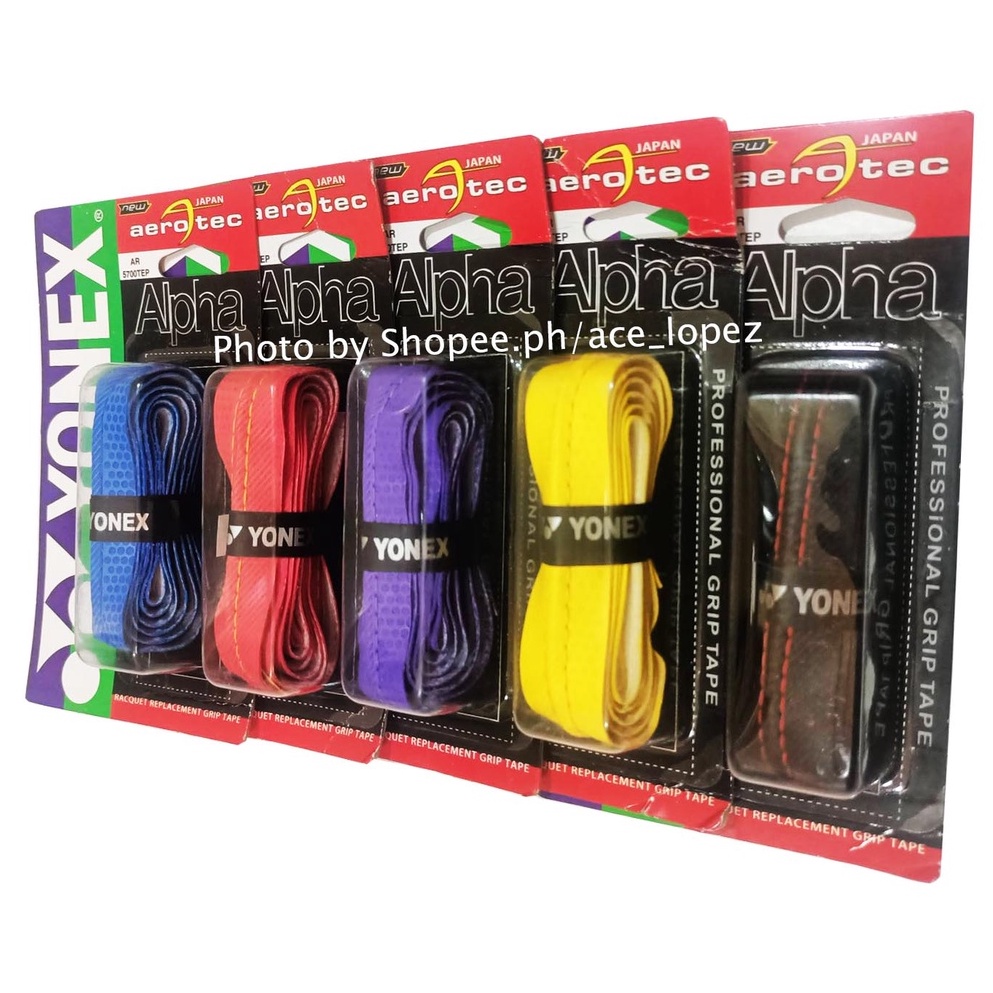Yonex Replacement Grip Aerotec Alpha AR5700TEP (Black, Yellow, Blue ...