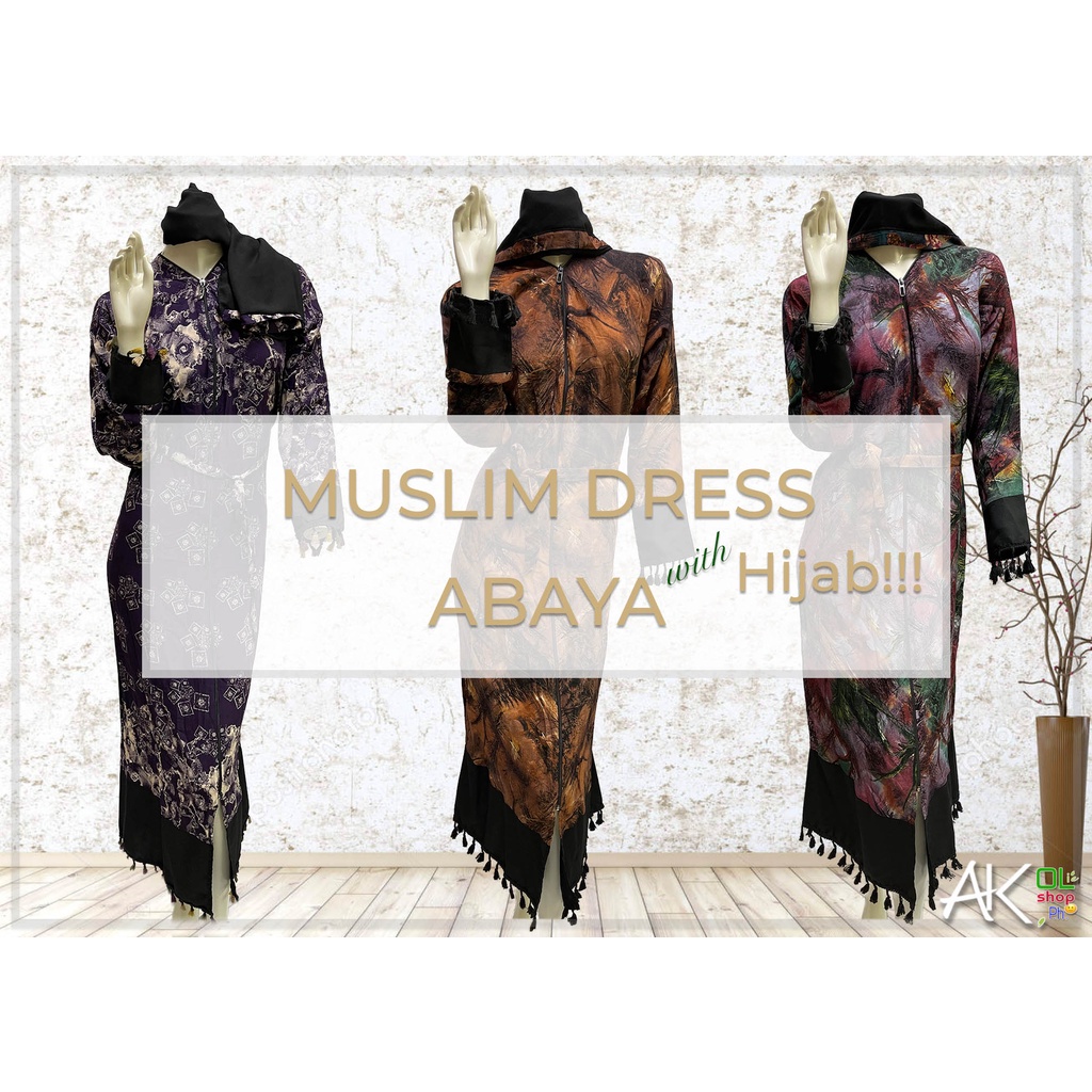ABAYA/ Muslim Dress/ Embroidery Design with Hijab from KSA - RAMADAN ...