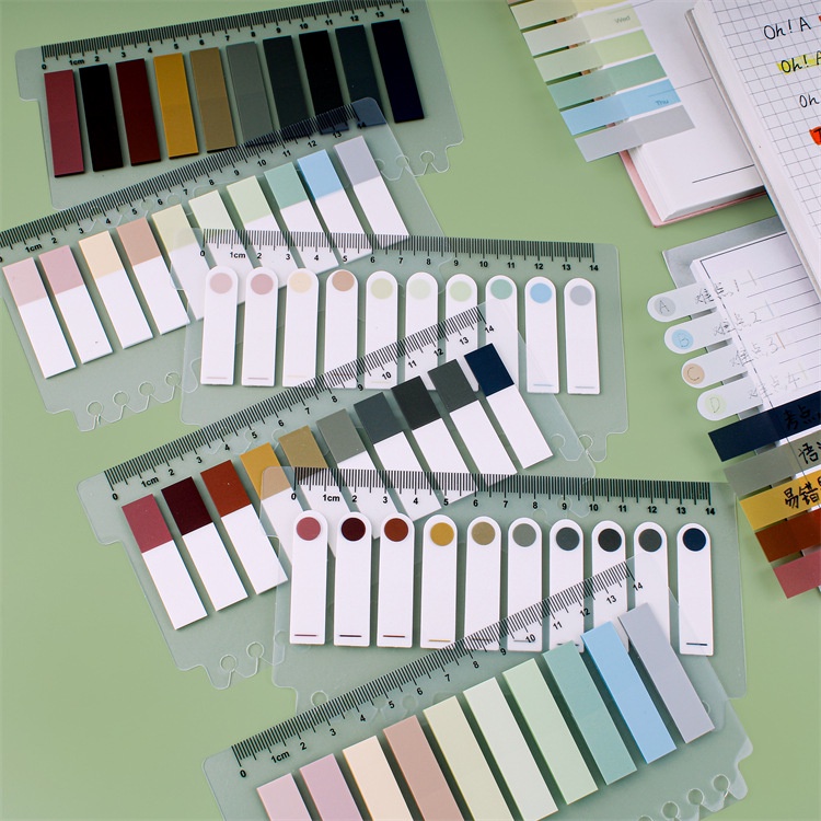 100/200 Sheets Flags Tabs Neon Page Markers Paper Index Bookmark Sticky ...
