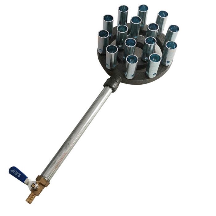 15 Nozzles Built-In Cast Iron Gas Flame Burner Blue Fire Lpg / Ng Gas ...