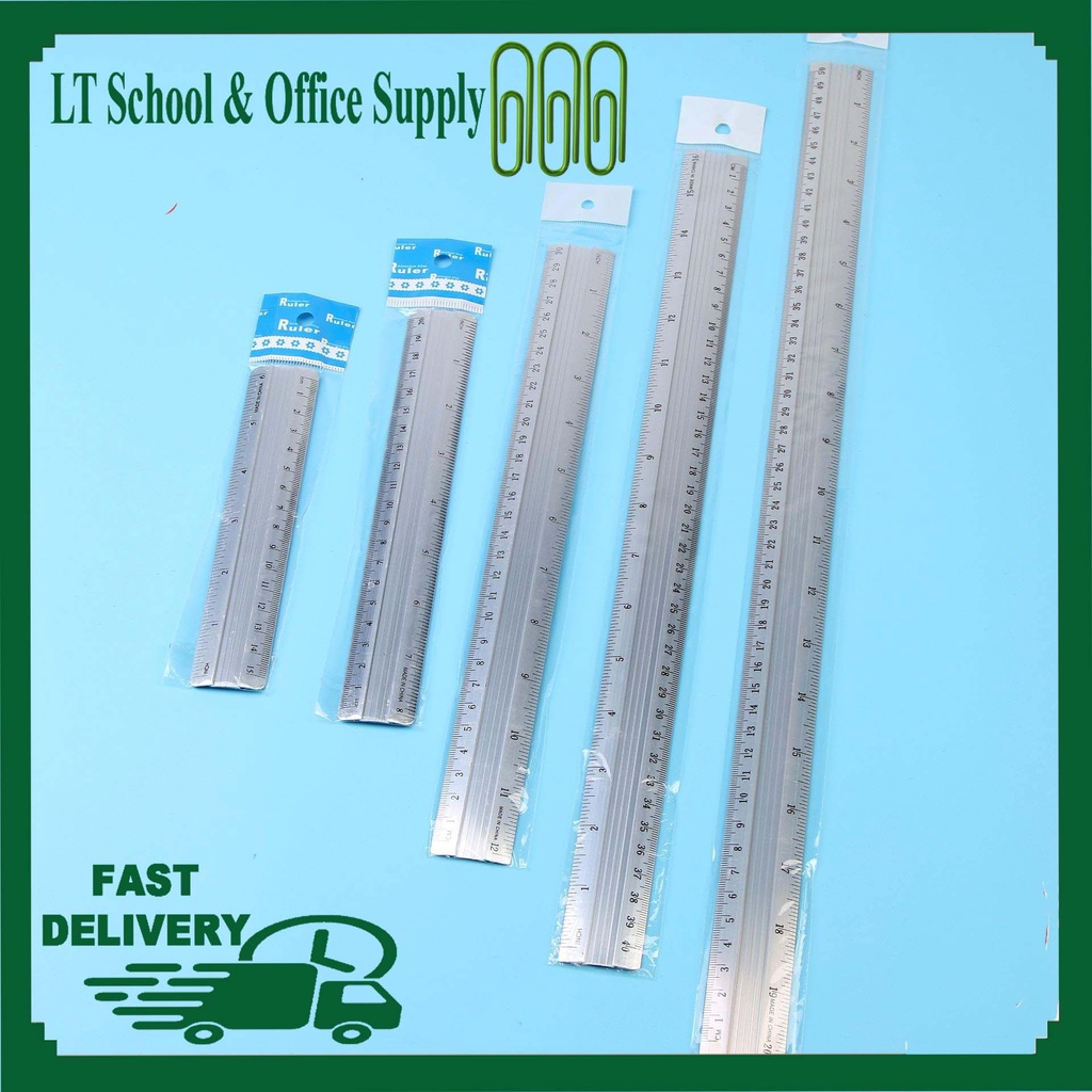 Aluminum Ruler 15-20cm 6-8 Inches Measurement (1pcs) | Shopee Philippines