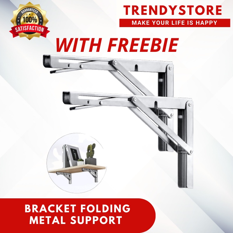 1pair/2pcs set Bracket Folding Metal Support Table Shelf 8-12Inch ...