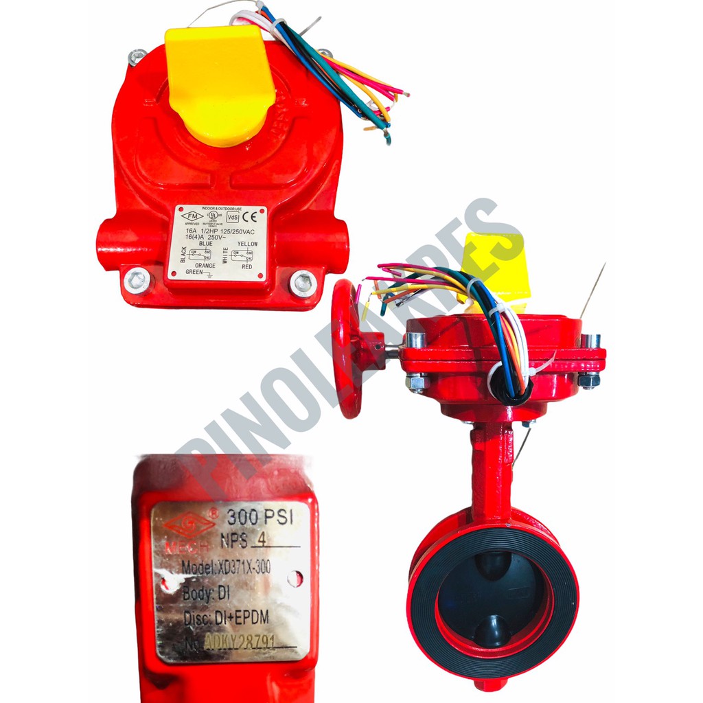 Floor Control Valve / Butterfly Valve with Supervisory Switch / Tamper ...
