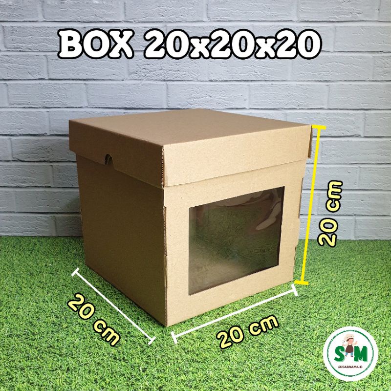 Cake Box Cake Box Height 20 x 20 x 20 cm Mica window Box Plain window ...