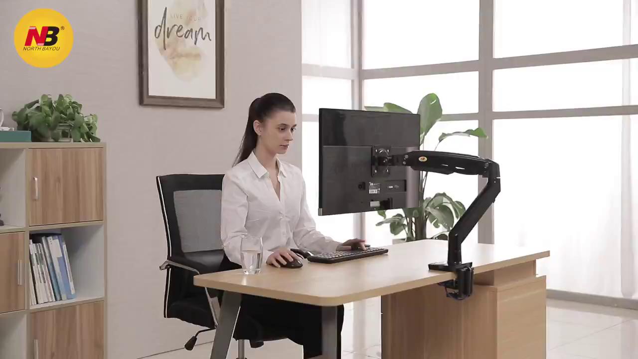 NB North Bayou G70 Single Monitor Arm Mount Stand Gas Strut USB 3.0 ...