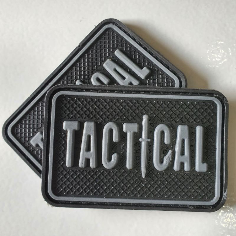 Patch RUBBER LOGO TACTICAL GRAY Writing LOGO/VELCRO RUBBER EMBLEM PATCH ...