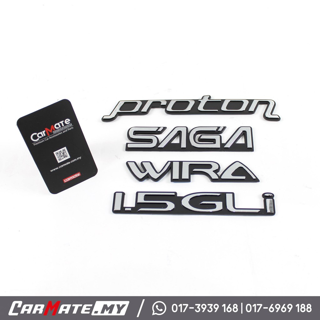 Proton Saga Wira 1.5 GLi Wording Logo Emblem Saga Word Wira Tulisan ...