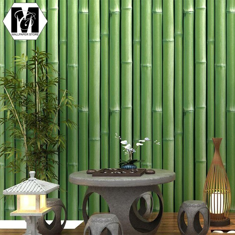 PVC Bamboo Wallpaper design 10mx45cm Self-Adhesive Waterproof Wall ...