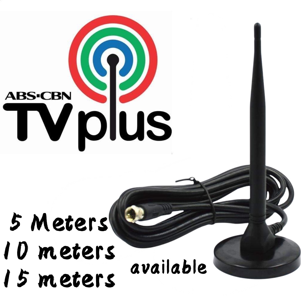 Antenna for ABS-CBN/GMA TV Plus Black Box Indor/Outdoor Magnet Base ...