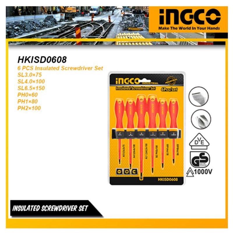 Ingco Insulated Screwdriver Set(HKISD0608) | Shopee Philippines