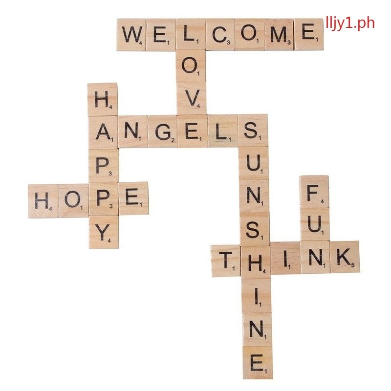 100pcs/Set Capital Letter Lowercase Letter Wooden Alphabet Scrabble ...