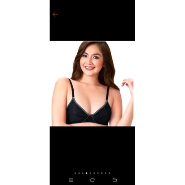 RIA NON-WIRE BRA (Black and Gray) | Shopee Philippines