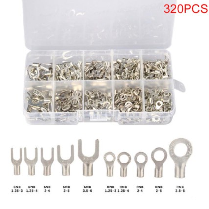 320pcs OT/UT Multiple Size Brass Terminal 10 in 1 Cold Heat Resistance ...