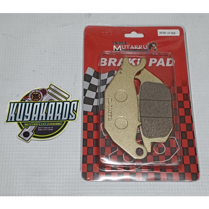 MUTARRU BRAKE PAD REAR RAIDER 150/SNIPER 150 V1 V2/SNIPER 155/SMX 135 ...