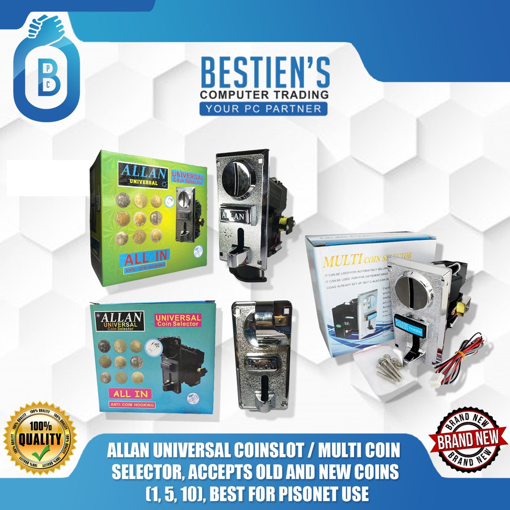 UNIVERSAL COINSLOT / MULTI COIN SELECTOR, ACCEPTS OLD AND NEW COINS (1 ...