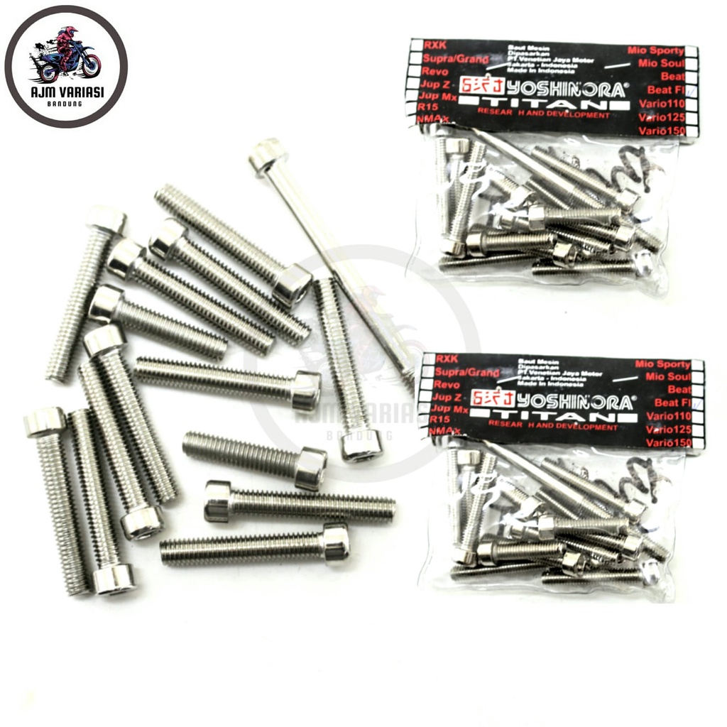 MESIN Bolt Bolt Nut Motorcycle Bolt Block Engine Beat Vario Tojiro Mio ...