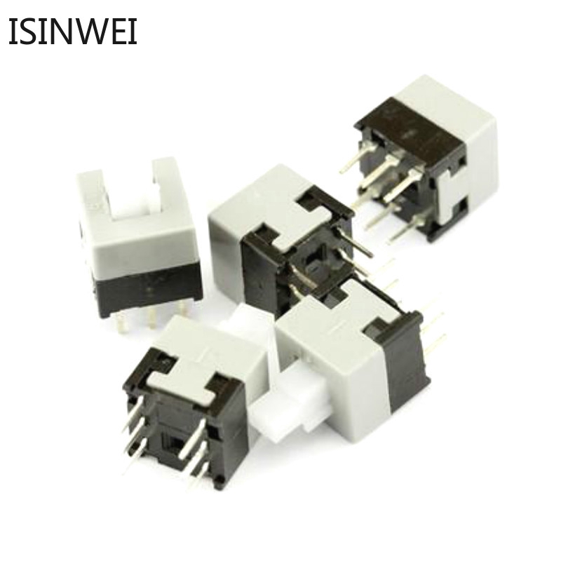 20pcs 6Pin Push Tactile Power Micro Switch Self lock On/Off button ...