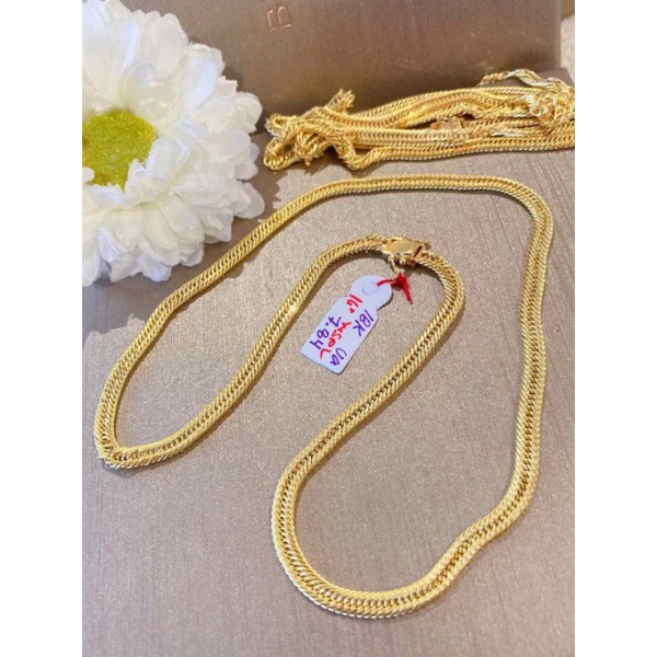 18K TRIPLE LOCK JAPAN STYLE NECKLACE PAWNABLE | Shopee Philippines
