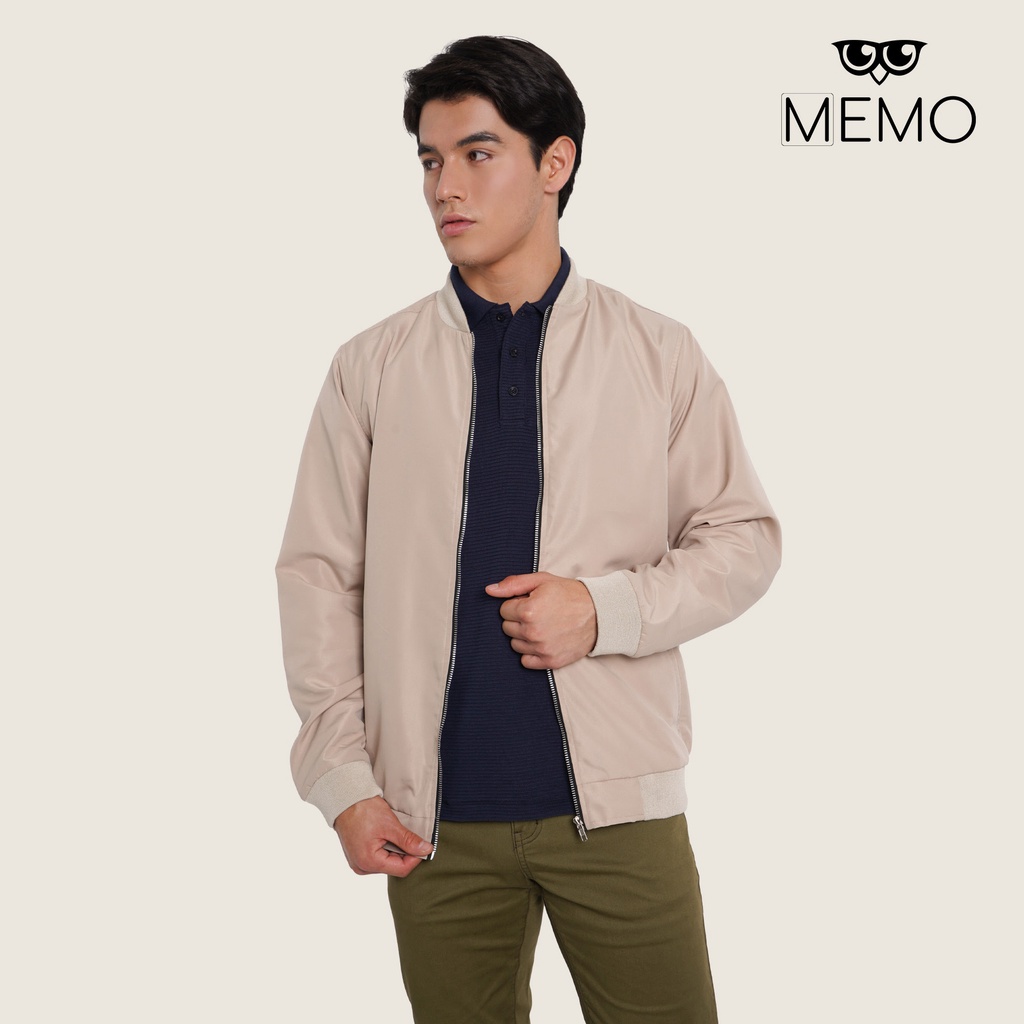 Memo Ultimate Basics Classic Bomber Jacket (Khaki) | Shopee Philippines