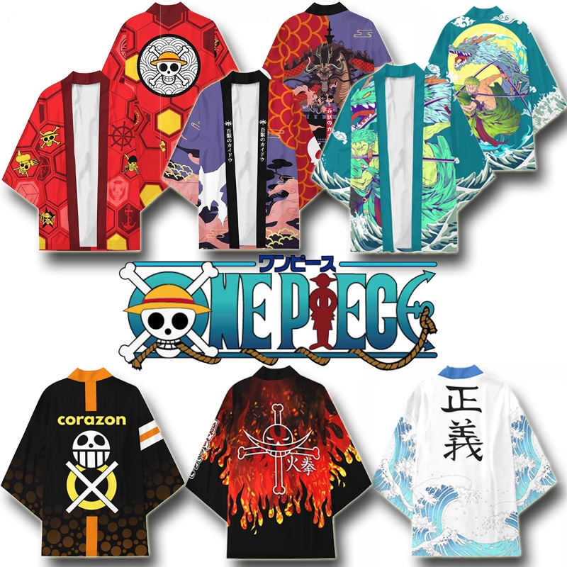 【CustomFashion】ONE PIECE Kimono Luffy Zoro Nami Robin Cosplay 3D Print ...