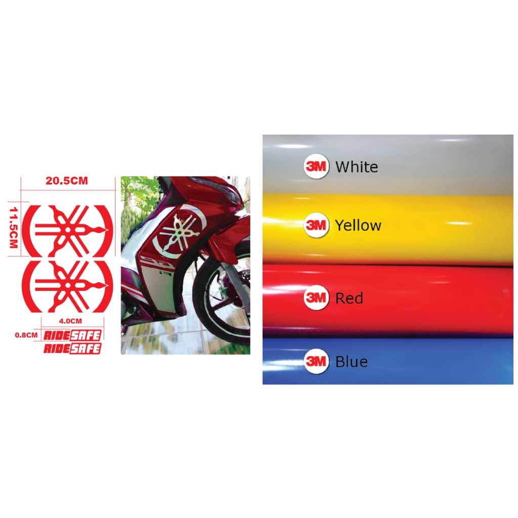 2PCS DIY 3M Reflective Motorcycle Racing Motorcross Stickers and Decals ...