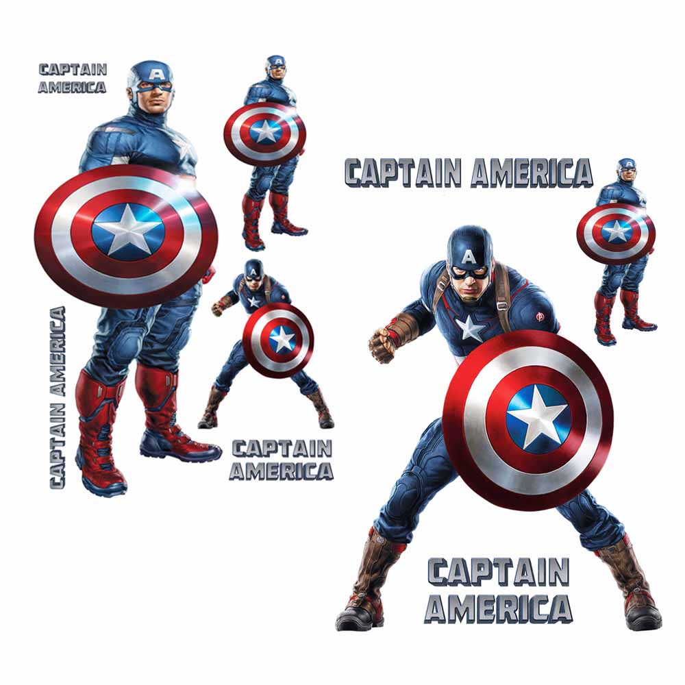 Graftac Cutting Captain America Wall Sticker Size 30 cm | Shopee ...