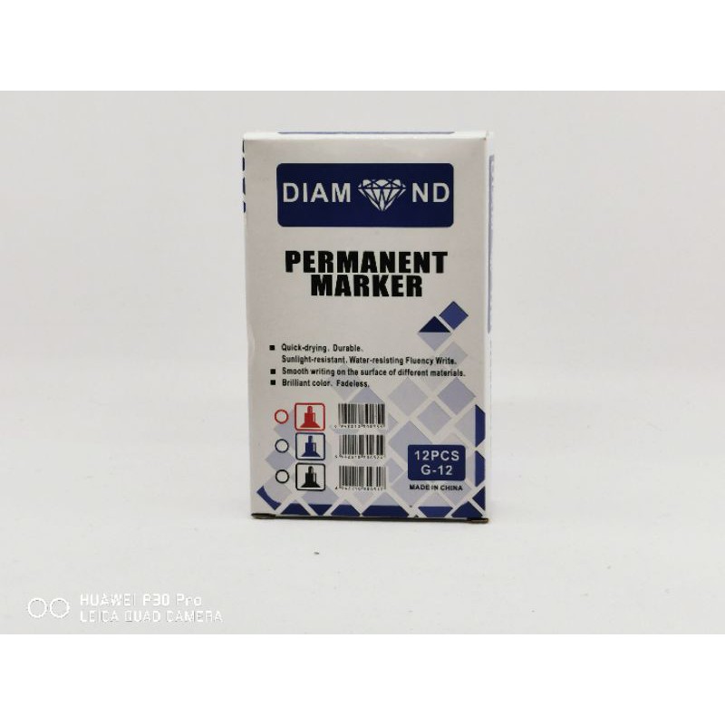 #FIREVERLOVE SCHOOL SUPPLIES Diamond permanent marker 12pcs. in 1 box ...