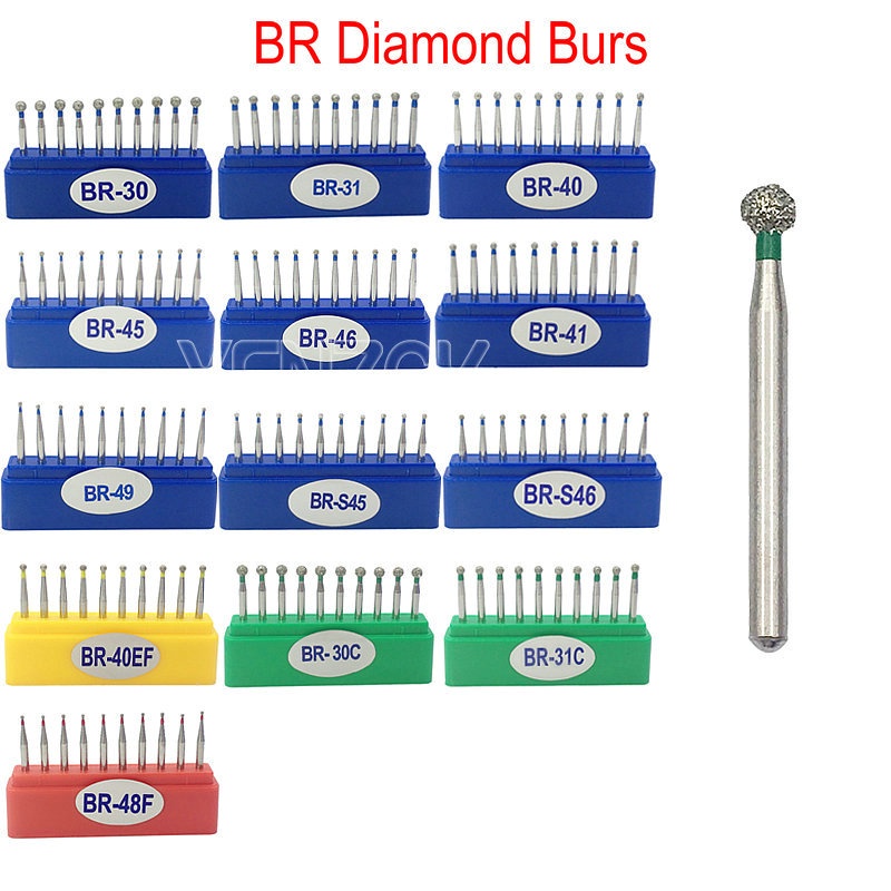 【in stock】10Pcs/set Diamond FG High Speed Burs for Polishing BR series ...