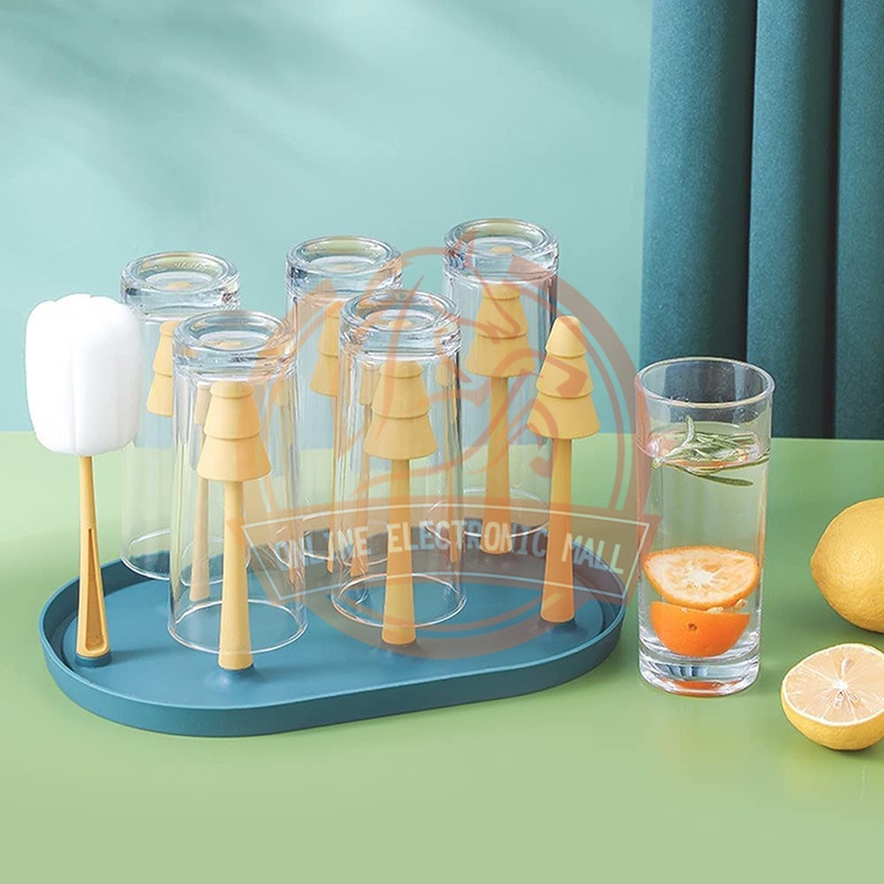 BZ Forest Drain Cup Holder,Detachable 6 Cup Plastic Drying Rack with ...