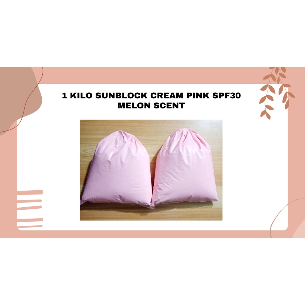 1 Kilo Sunblock Cream Pink Scented SPF50 Dermatologist Tested | Shopee ...