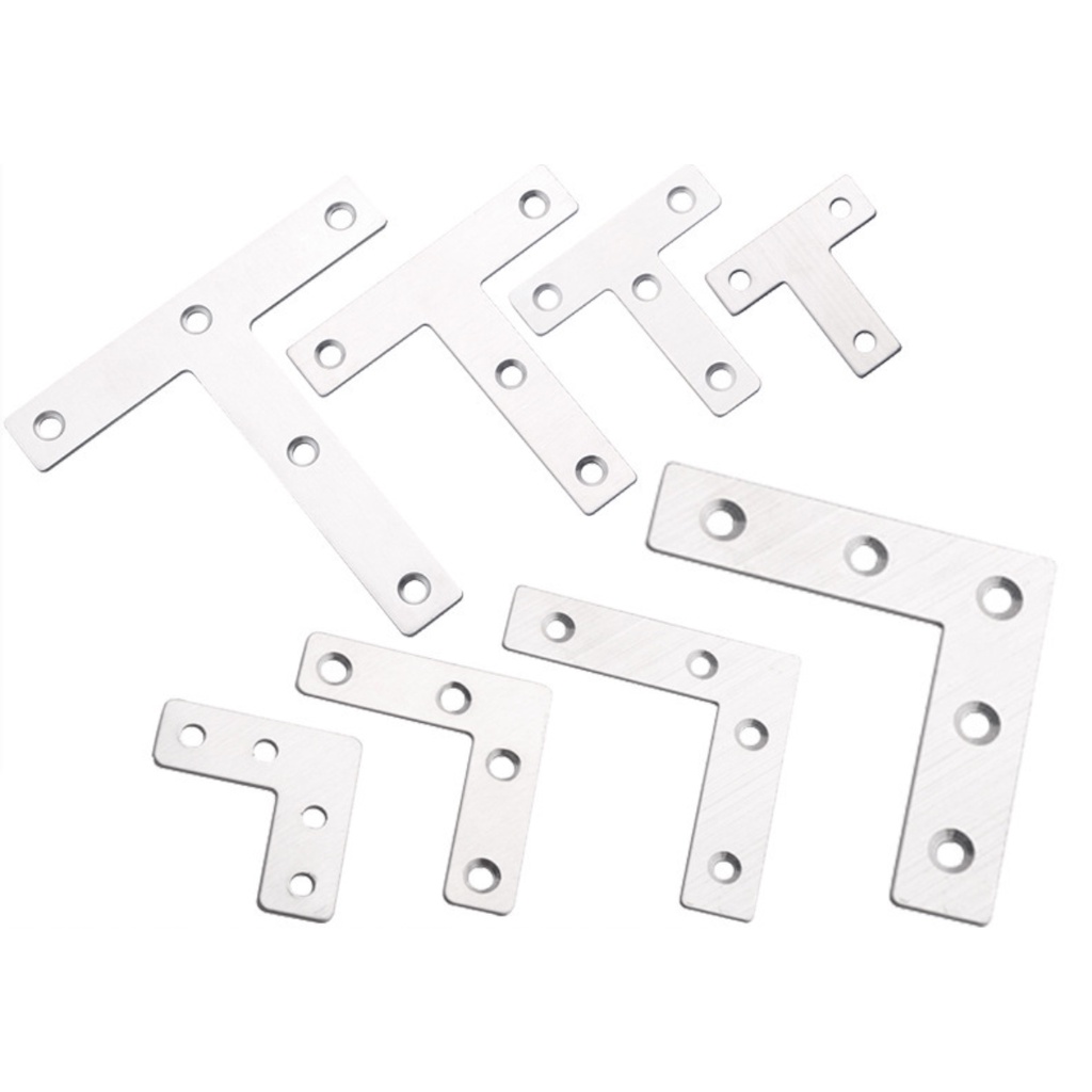 10PCS Stainless Steel TEE Type / L Type Shaped Metal Right Angle ...
