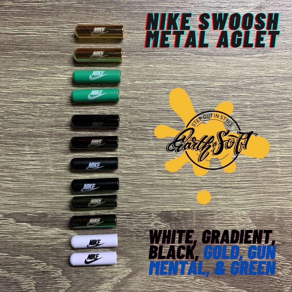 4pcs Swoosh Cylindrical Metal Shoe Aglet for shoelace with screw ...