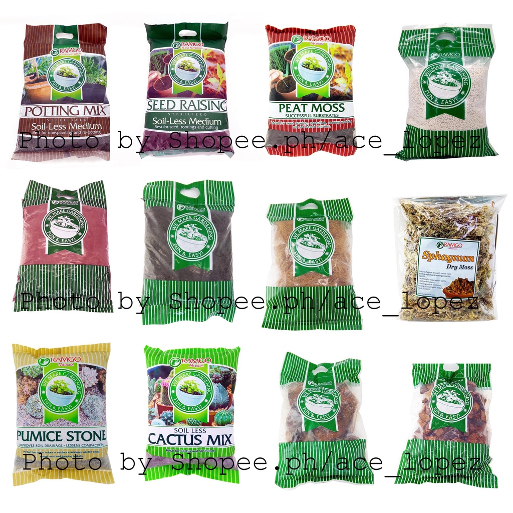RAMGO GROW MEDIUMS (Soil, Dry Moss, Cubes, Chunks, Pumice, Perlite ...