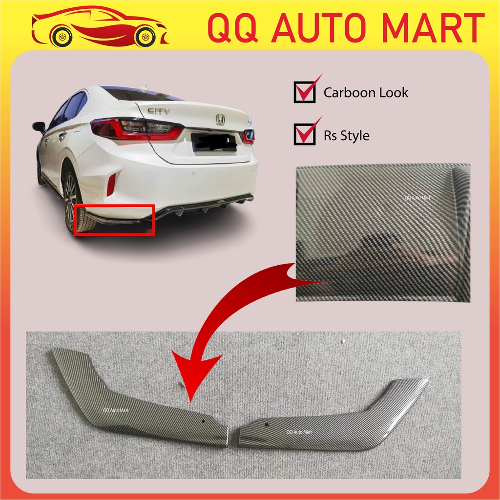 Honda City GN2 2020-2021 RS Rear Side Diffuser Carbon | Shopee Philippines
