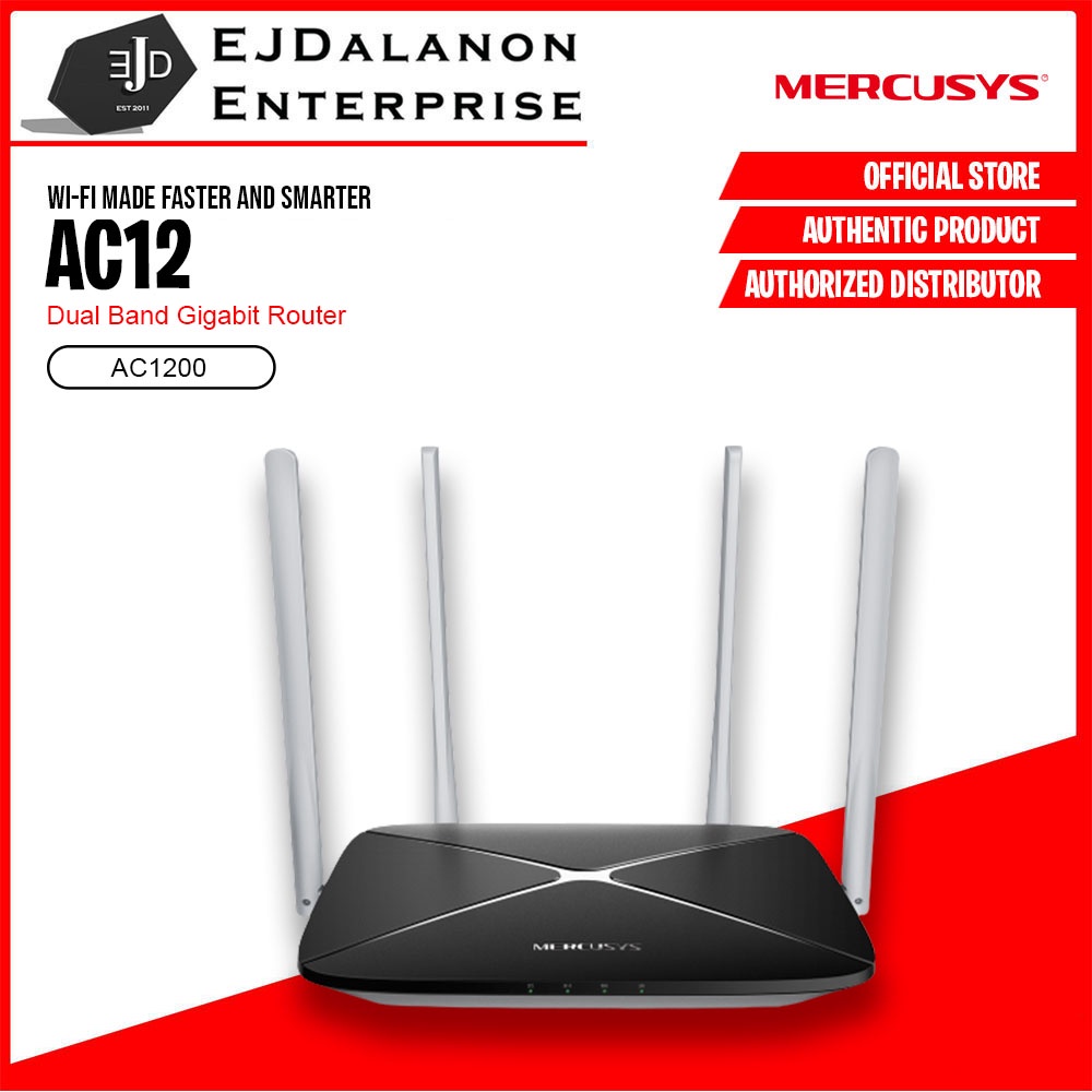 Mercusys AC12 AC1200 Dual Band Wireless Router | EJDalanon | Shopee ...