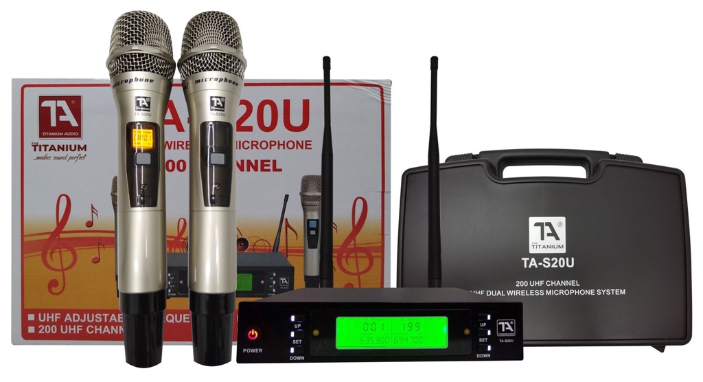 Titanium Audio TA-S20U Dual Wireless Microphone / 20 UHF Channel / KTV ...