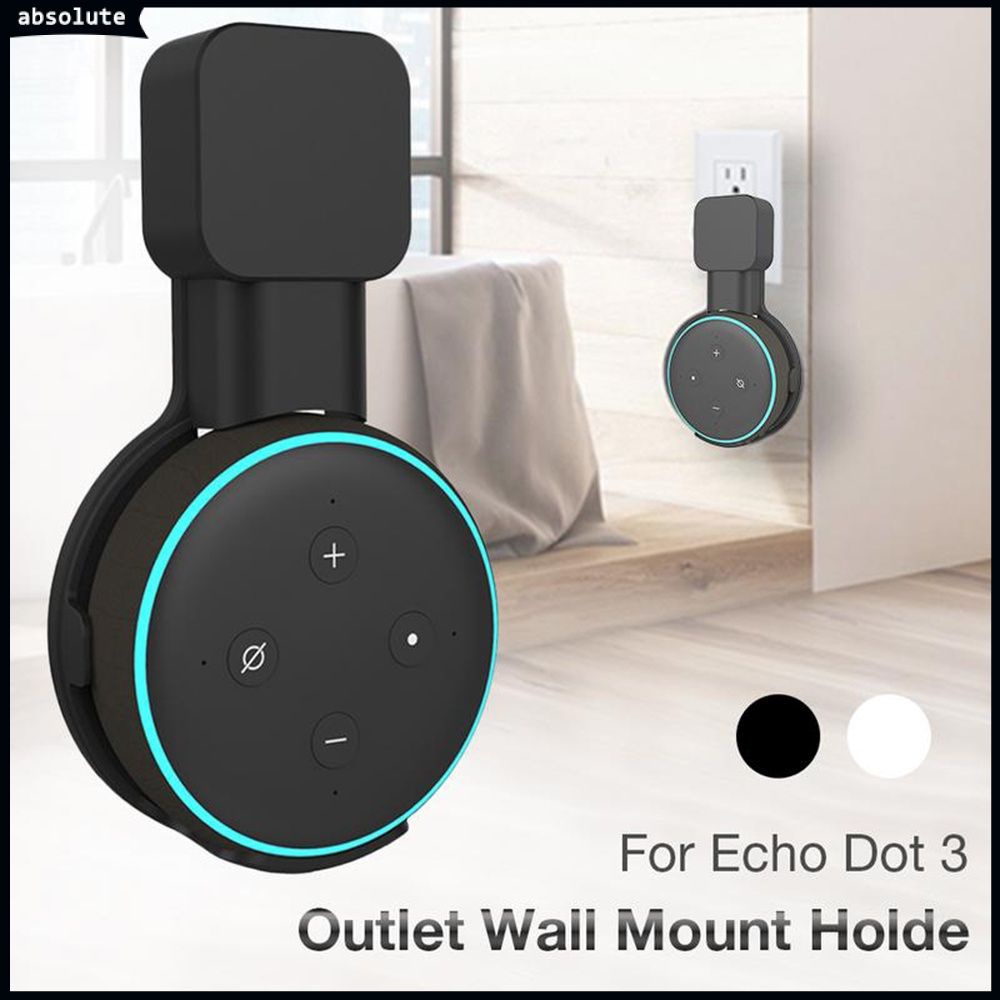 absolute- Outlet Mount Space Saving Stand Bracket Holder Alexa Echo Dot ...