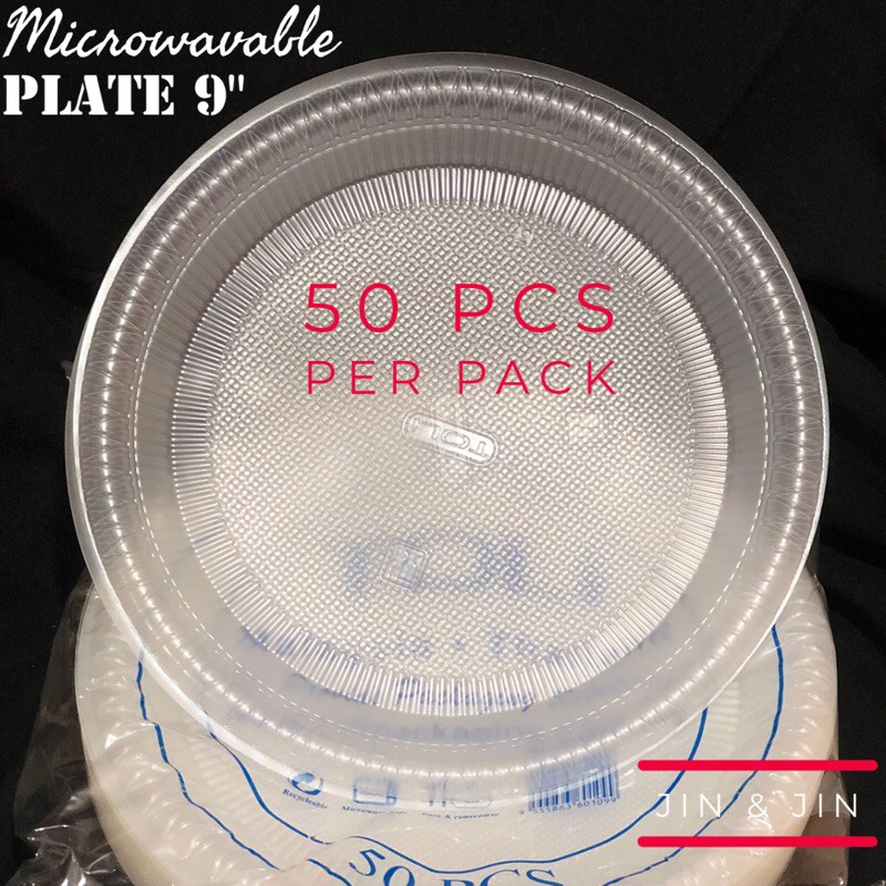 9” Microwavable Plastic Plate 50pcs | Shopee Philippines