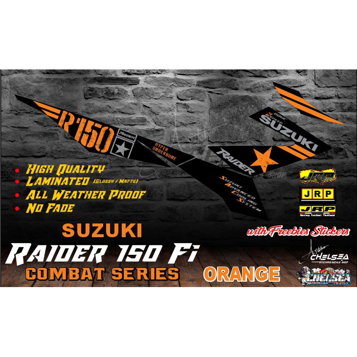Suzuki Raider R150 Fi Combat Series Decals / Stickers with freebies ...
