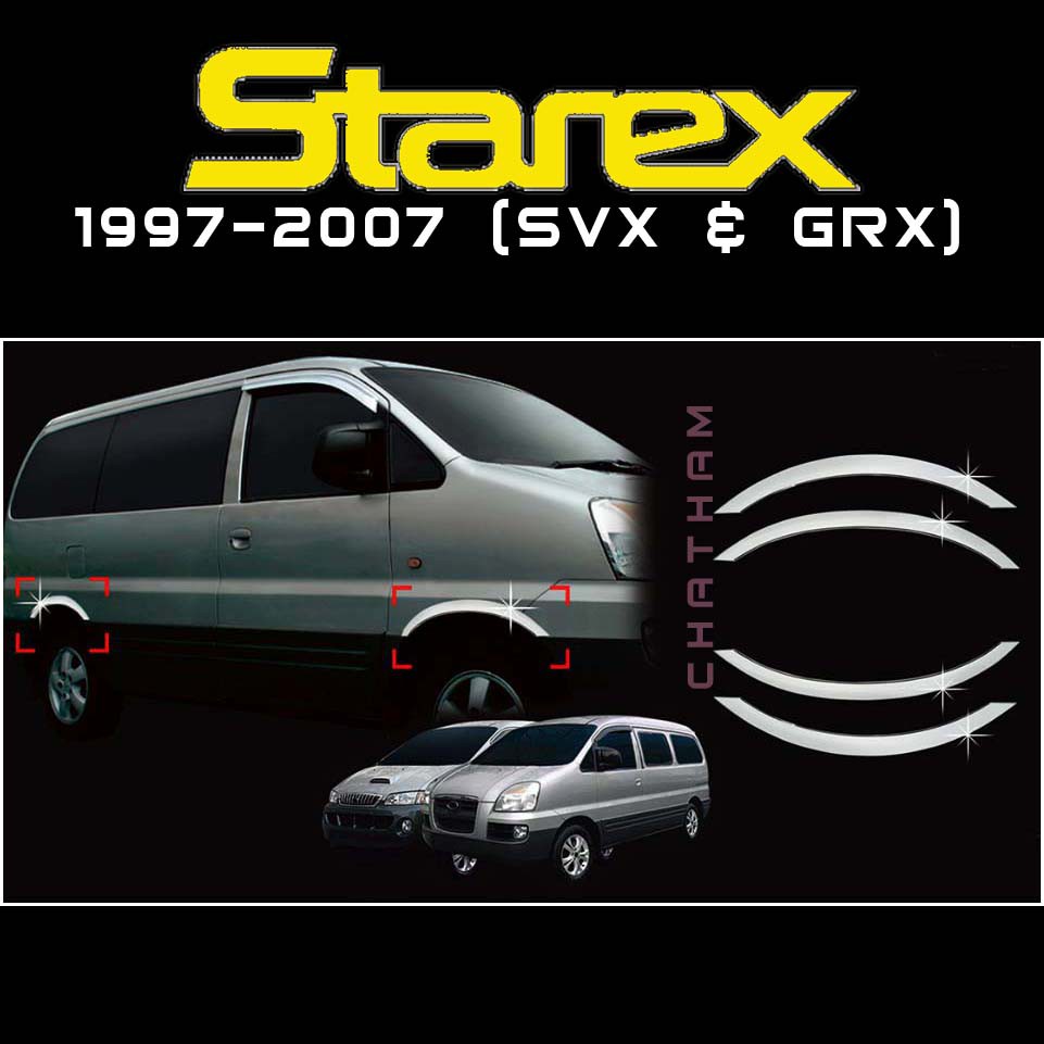 Fender Trim for Starex 1997 - 2007 SVX GRX (Chrome) Flare Moulding ...