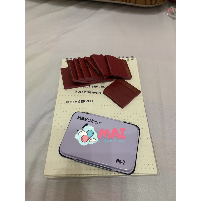 Fully Served & Partially Served Stamp Set for Pharmacy | Shopee Philippines