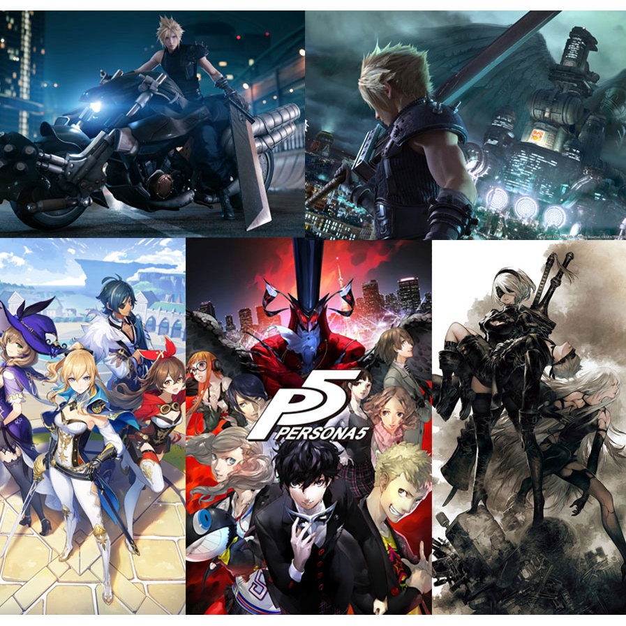 Nier Automata / Final Fantasy 7 / Persona 5 Genshin Impact - Large ...