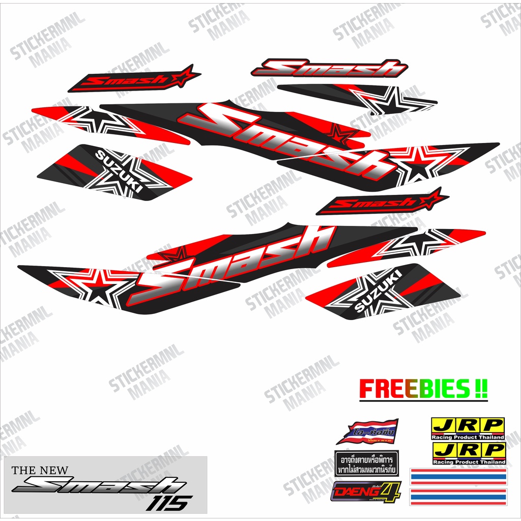THE NEW SMASH 115 STOCK DECALs smash | Shopee Philippines